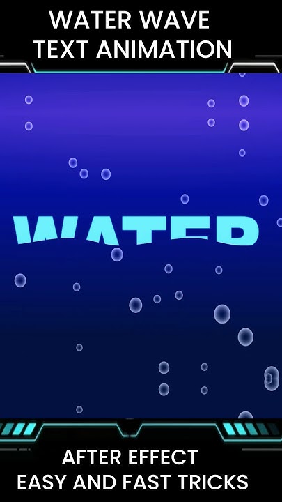Water Wave Text Amimation in Aftereffects #aftereffects #ytshorts # ...