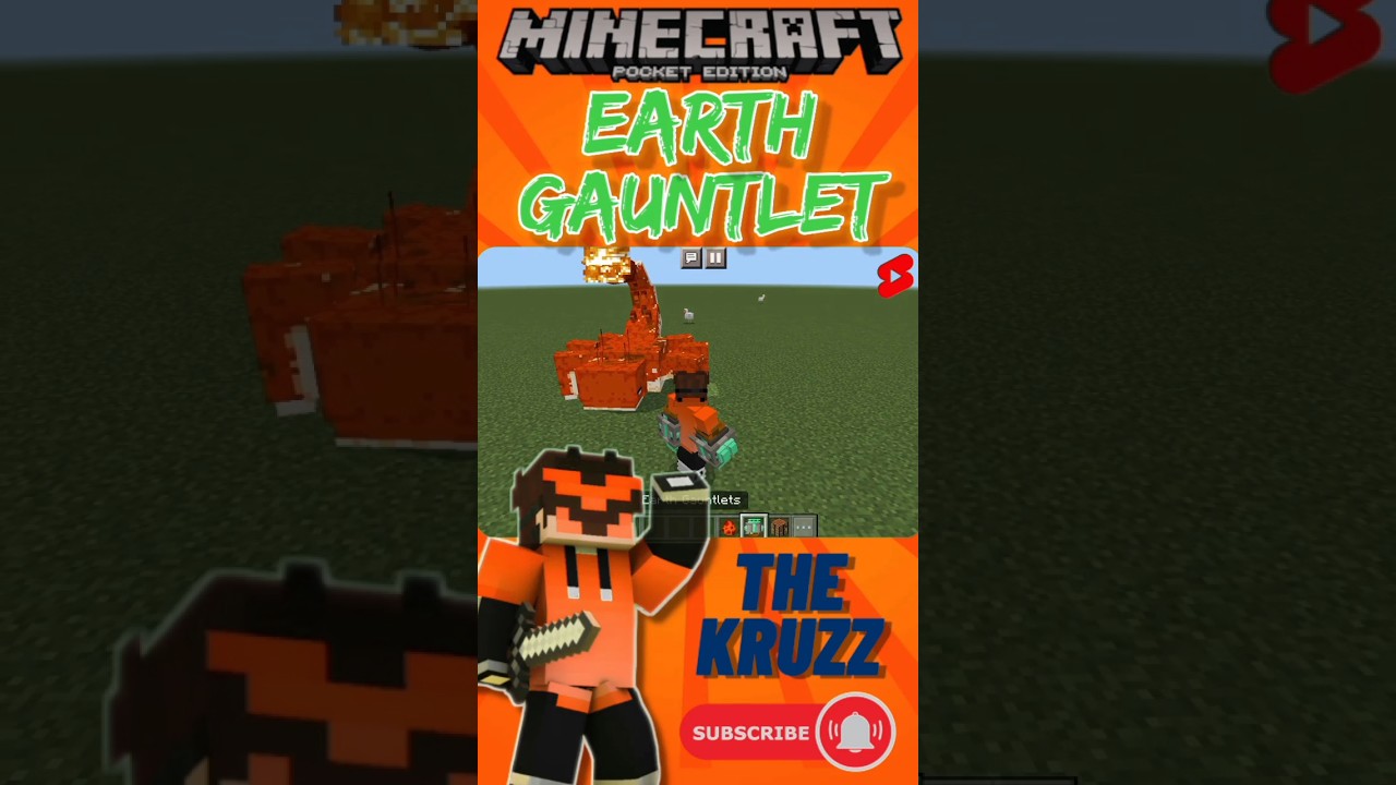 Weapon Addon MCPE 1.19 - Craftable Earth Gauntlet #minecraftmod # ...