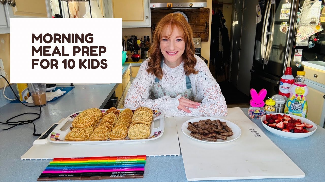 MORNING MEAL PREP FOR 10 KIDS - YouTube