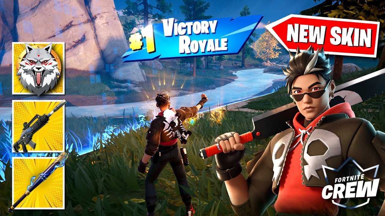 Fortnite Crew: Bones Skin Gameplay Wins | Zero Build (Fortnite Chapter ...