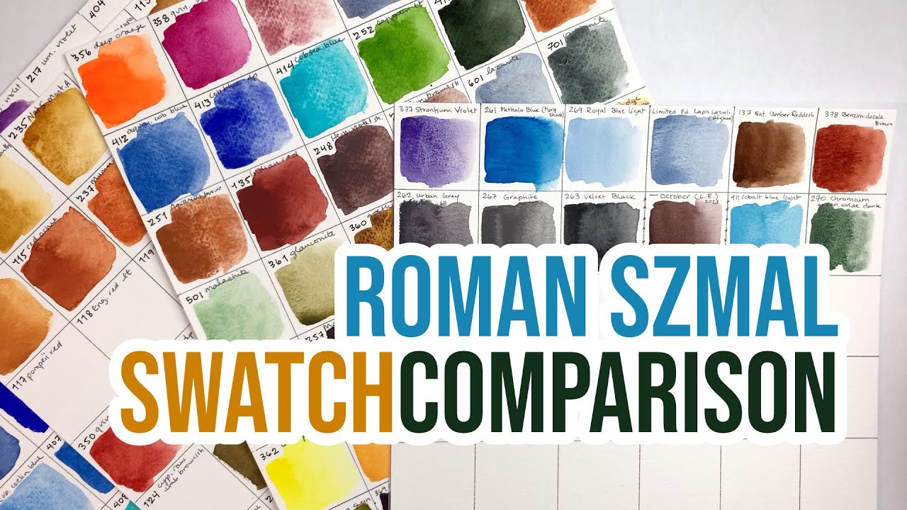 Roman Szmal Colors Swatch Comparison - Titanium Brown, Chromium Green ...