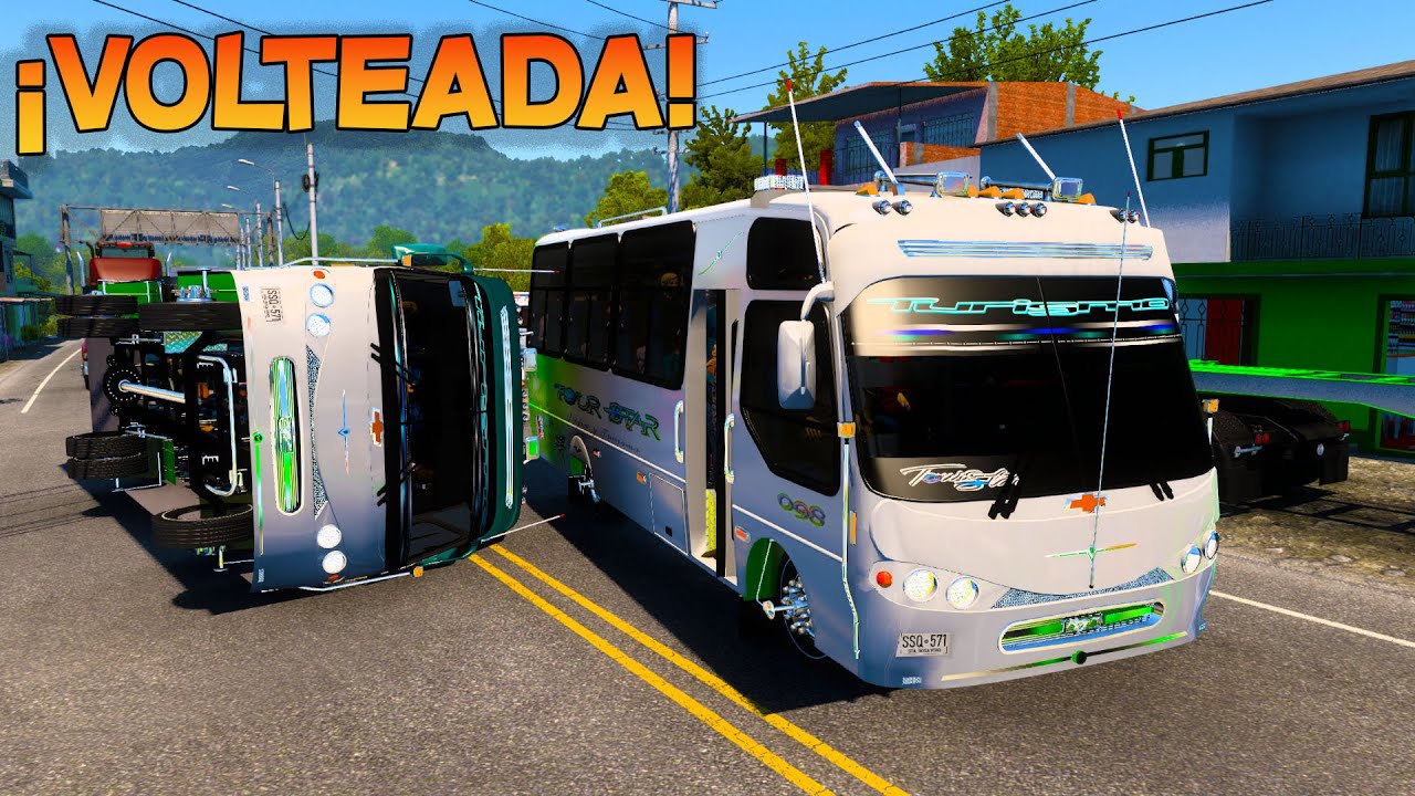 ¡SE VOLTEA LA BUSETA LLENA DE PASAJEROS! | Colombia | American Truck ...