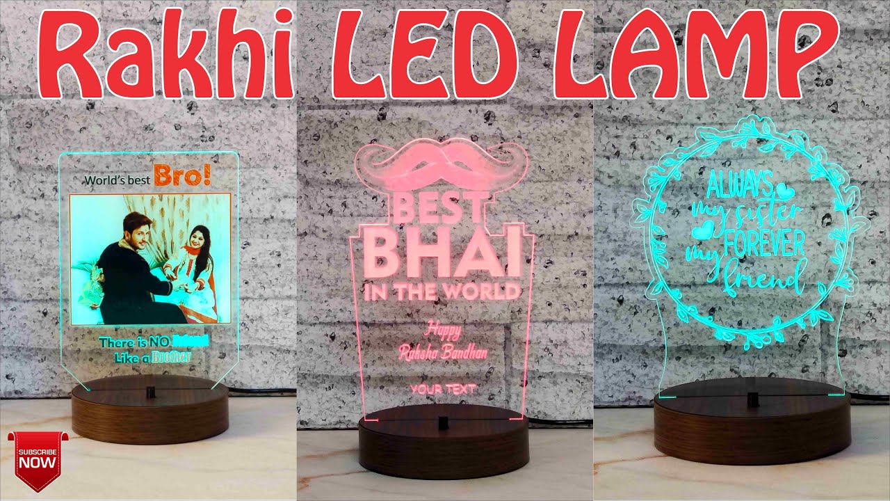 Rakhi LED LAMP || Bro Personalized LED LAMP || - YouTube