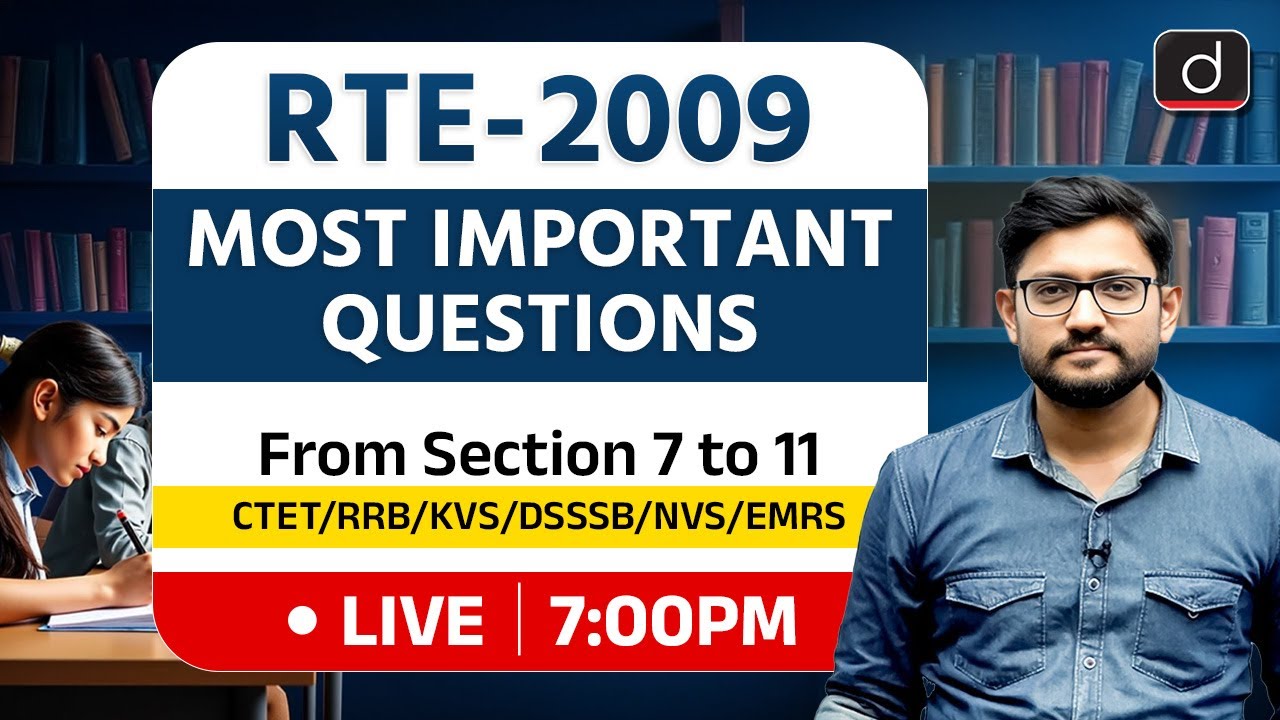 RTE Act 2009 | All Teaching Exams Special (Part-3)| Drishti Teaching ...