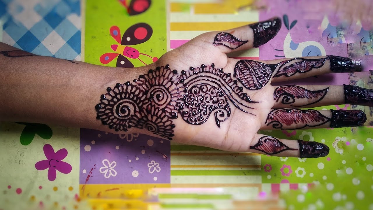 Tree Leaves Mehndi Designs for Festivals || Simple Mehndi Designs - YouTube
