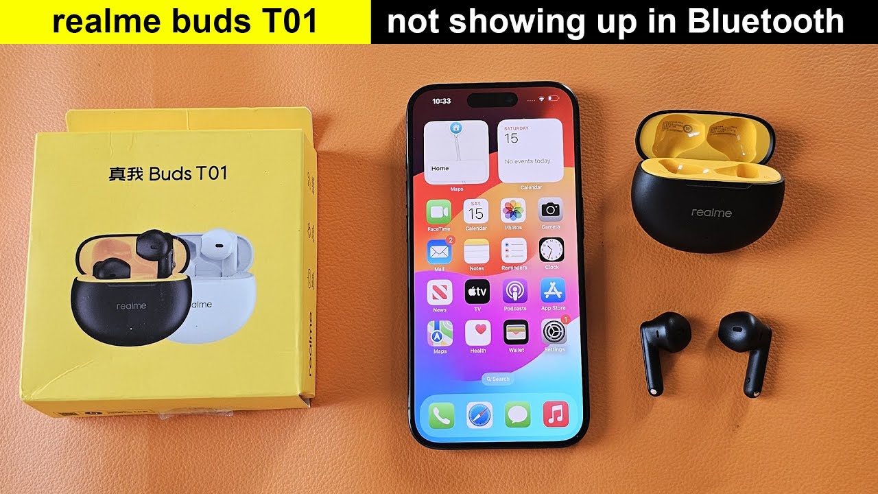 How to connect realme buds T01 to iphone - YouTube