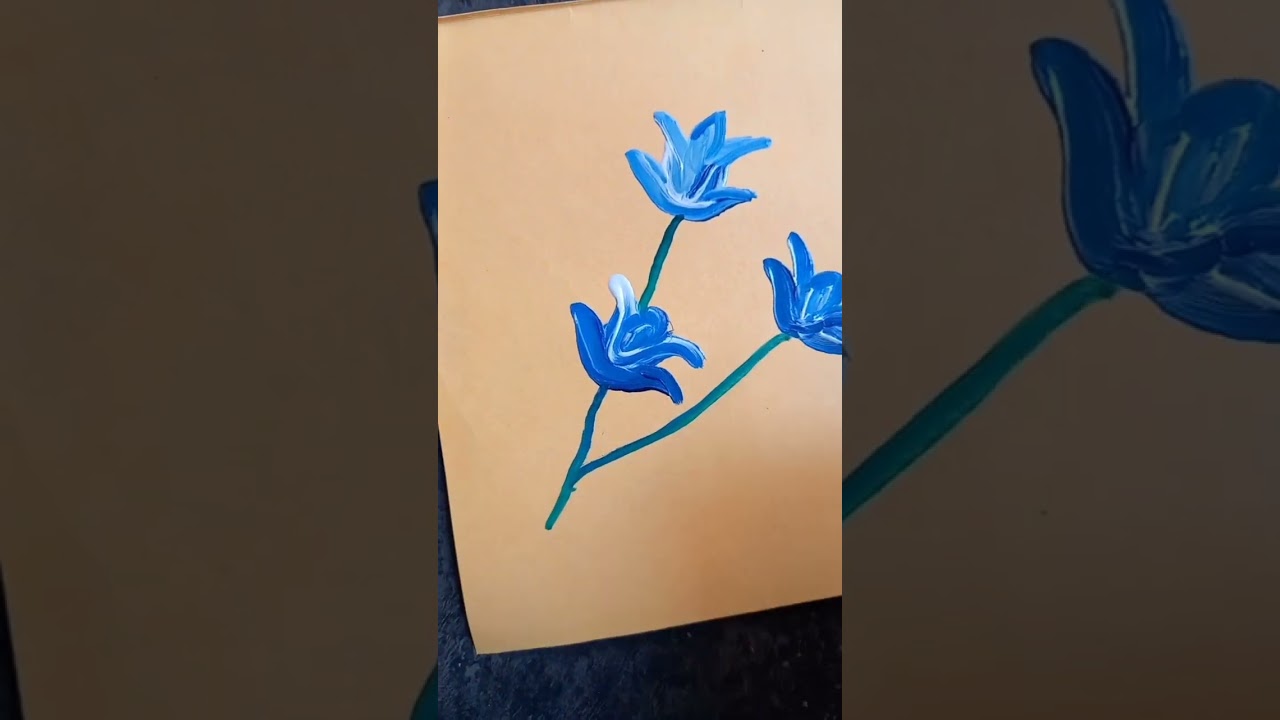 Easy flower painting hack | DIY with colors | #shorts s#art #diy # ...