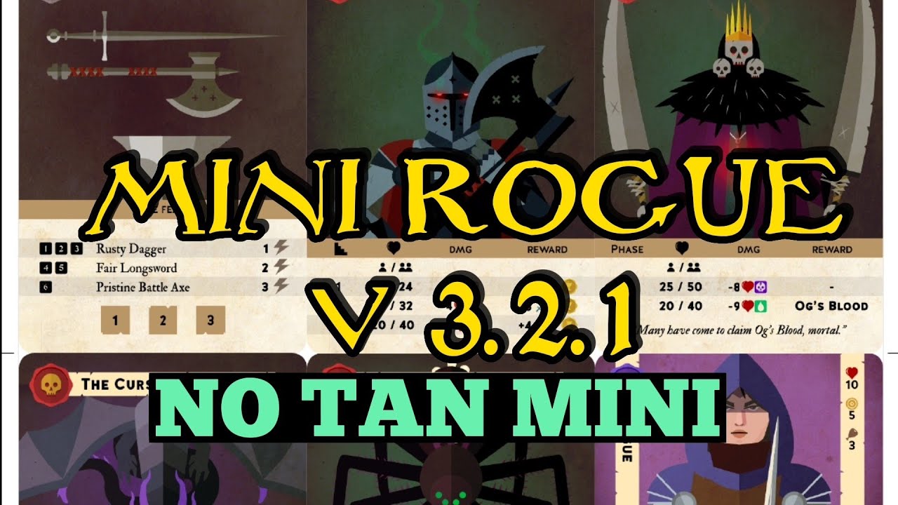 ⚔💀MINI ROGUE VERSION 3.2.1 | PARTIDA Y RESEÑA DE PRINT AND PLAY 💀⚔🎲 ...