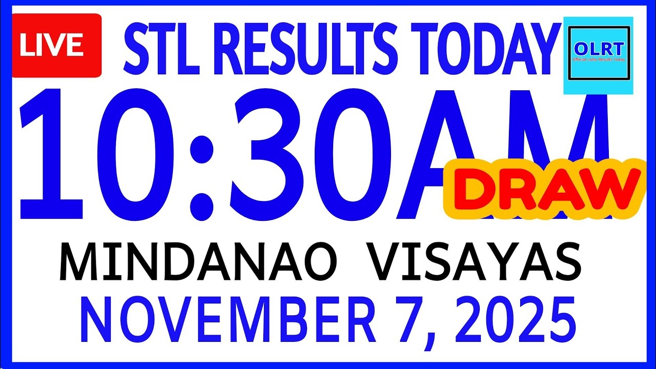 Stl results today November 7, 2025 10:30am DRAW stl swer3 - YouTube