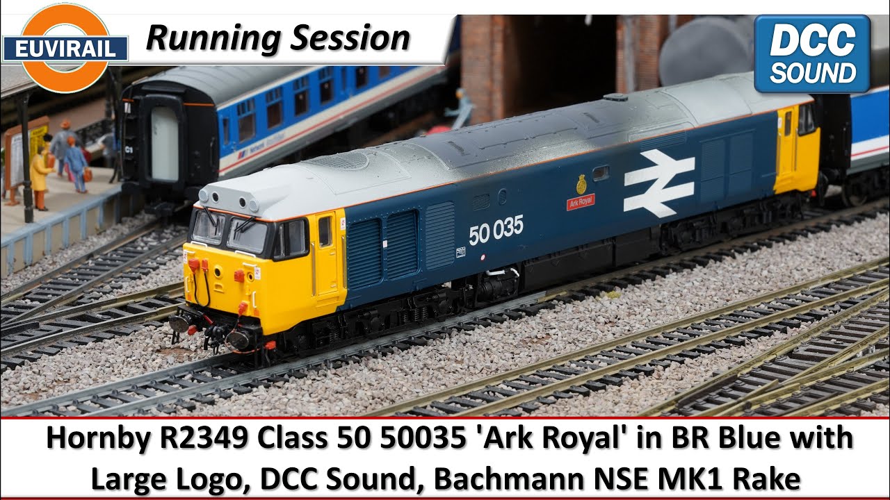 Hornby Class 50 R2349 50035 'Ark Royal' in BR Blue with Large Logo, DCC ...