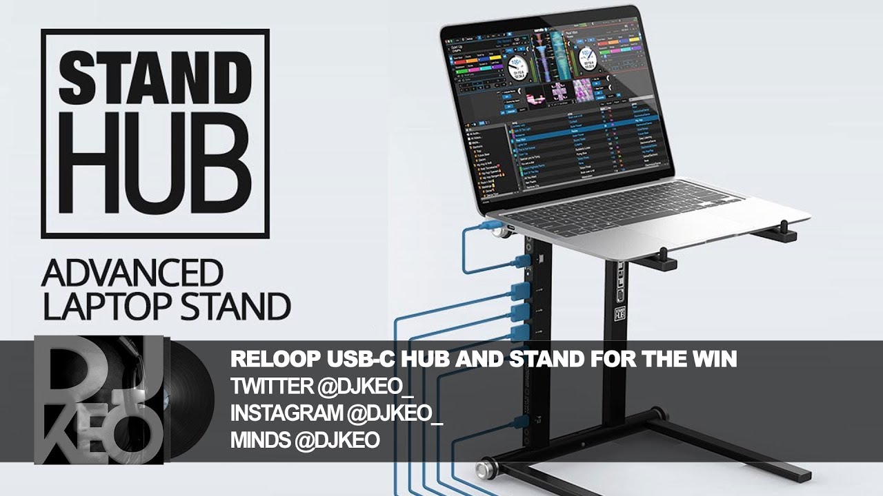 Reloop DJ laptop Stand USB-C Hub Saves the day - YouTube