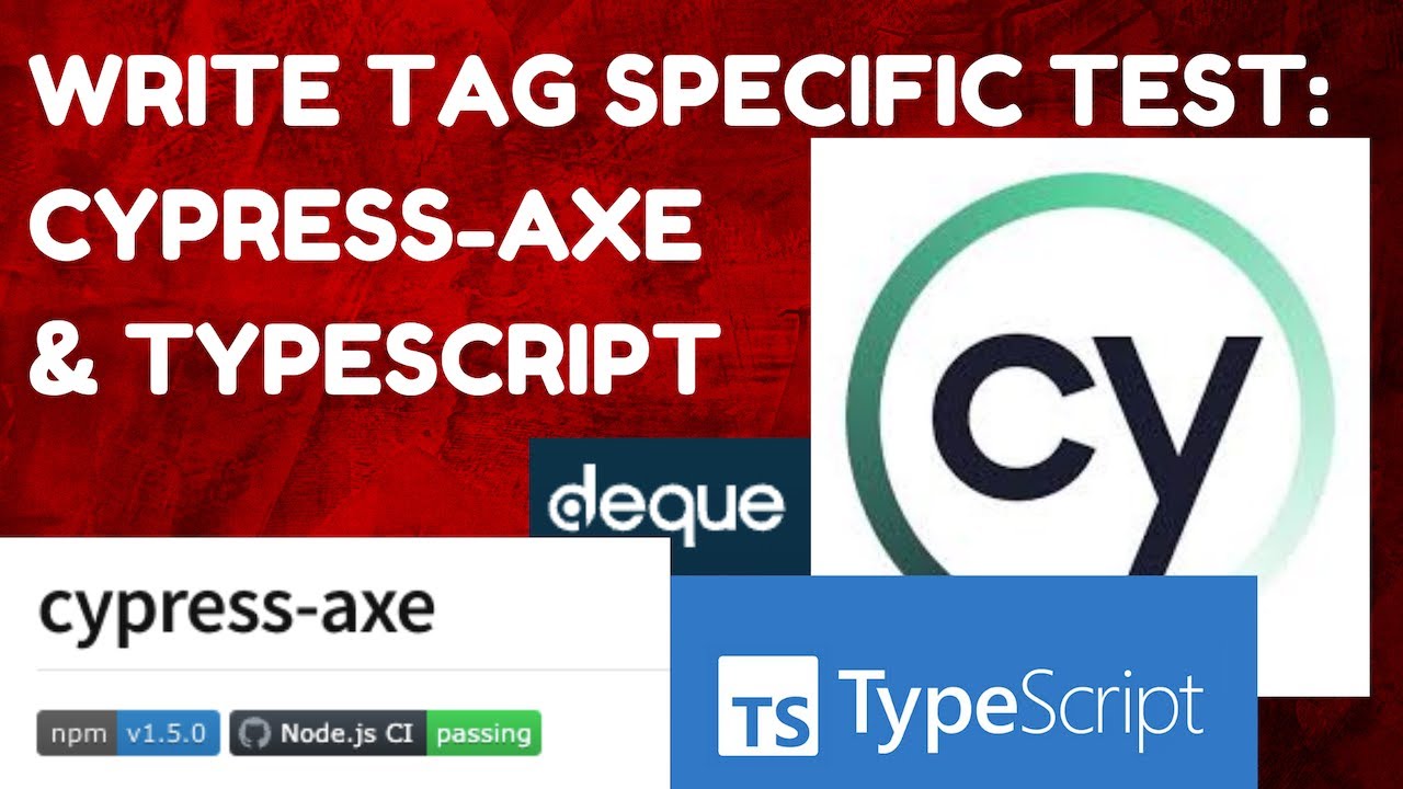 ♿️How to write Accessibility Testing to target Locator, Tags | Cypress ...