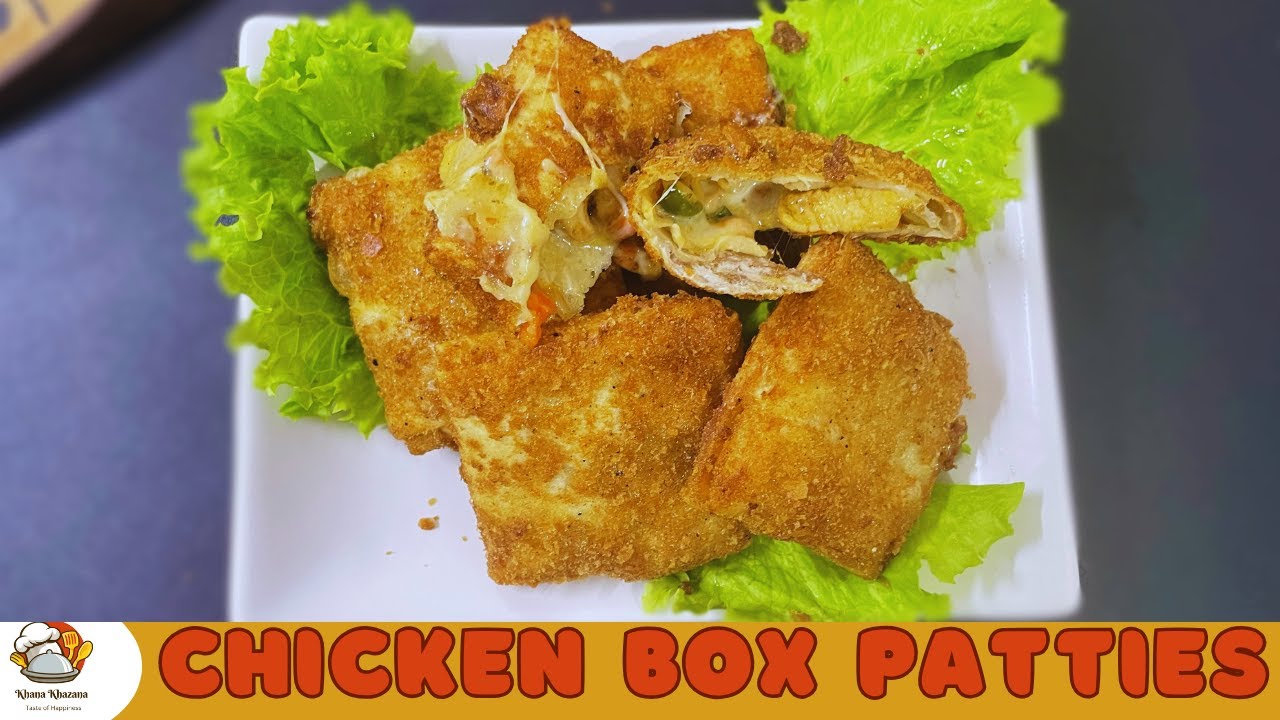 Crispy Chicken Box Patties Recipe By @KhanaKhazanabyUzma - YouTube