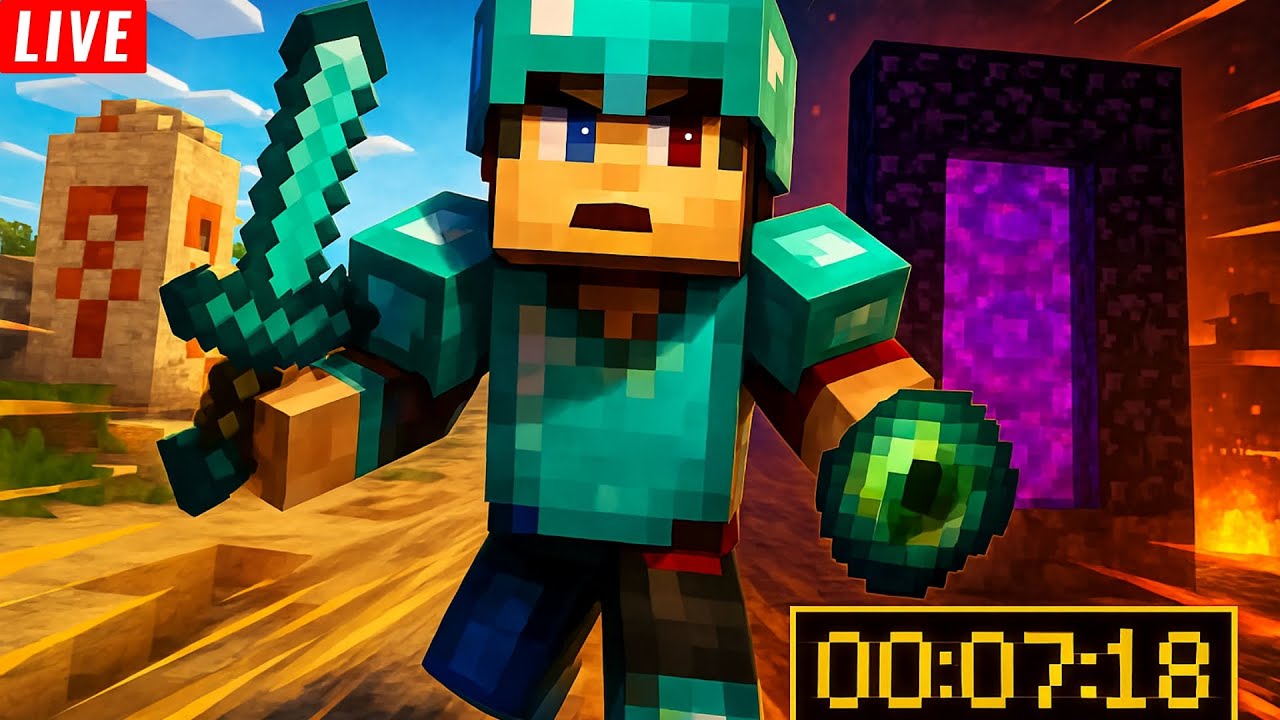 🔴Speedrunning Minecraft With Viewers Watching Every Move - YouTube