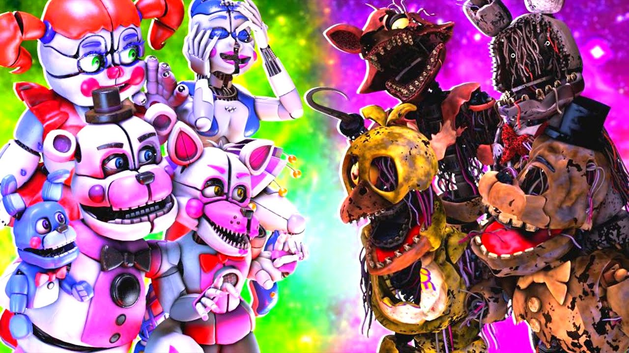 Five Nights at Freddy's VS Sister Location FIGHT MOVIE - YouTube