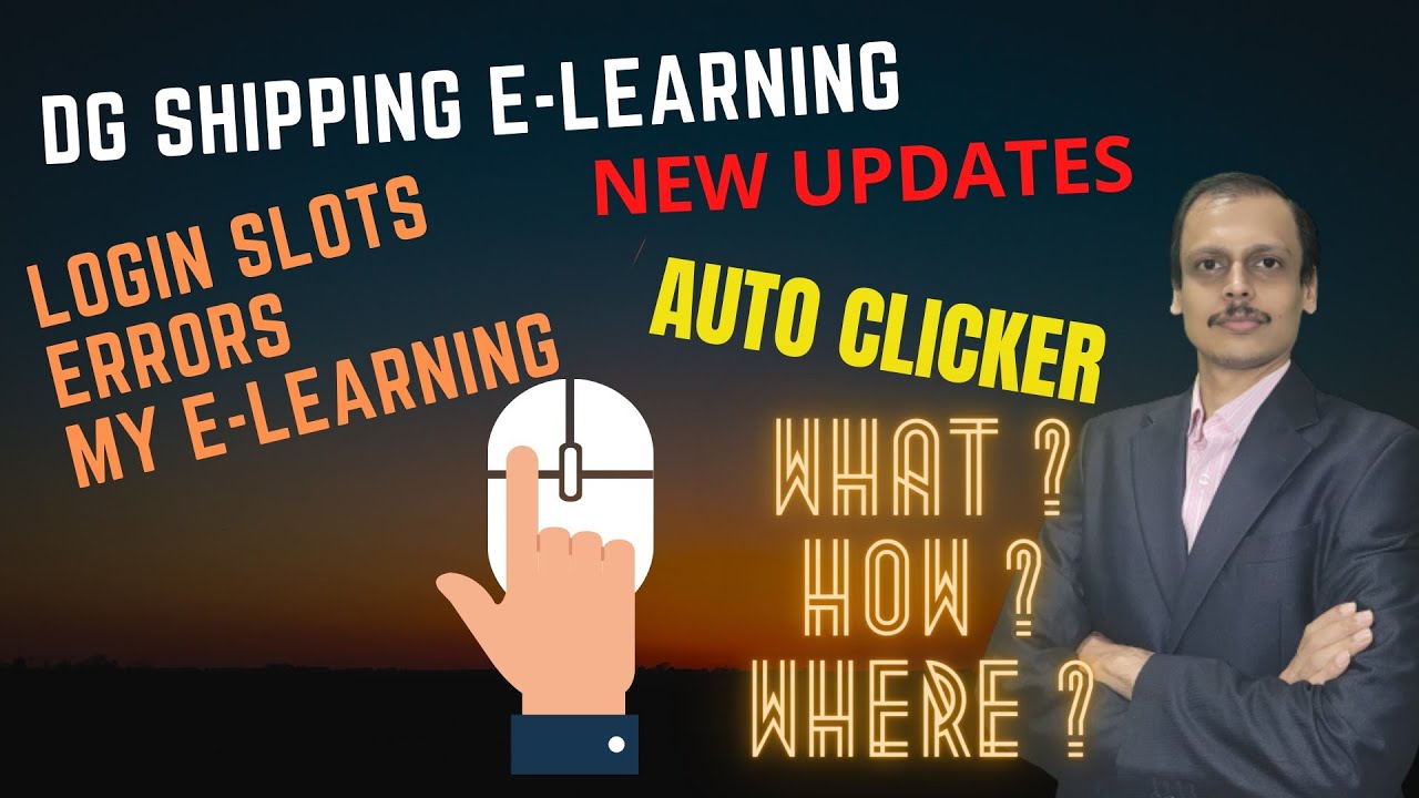 #DGSHIPPING ELEARNING NEW UPDATES / AUTO-CLICKER / MY E-LEARNING🔥🔥 # ...