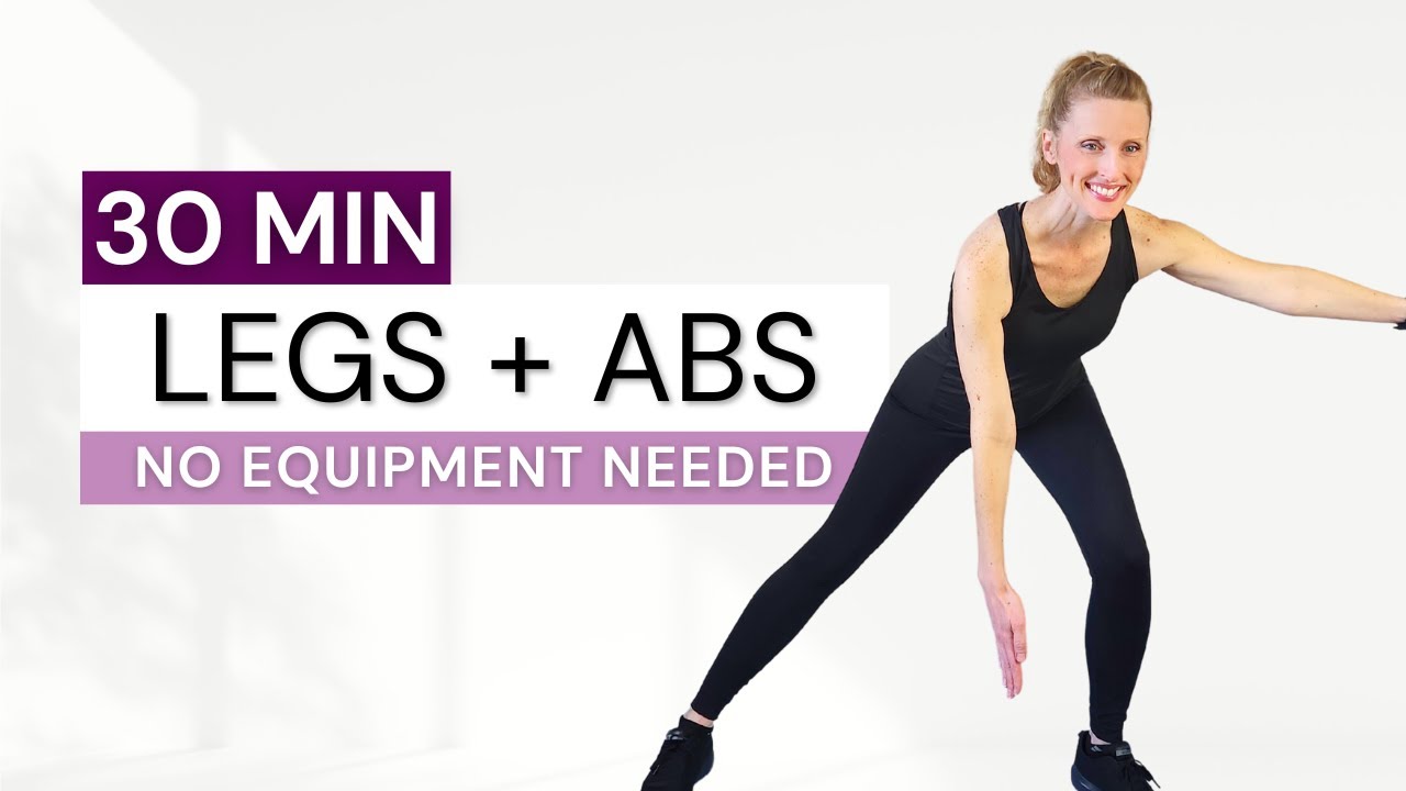 30 Min TONED LEGS & ABS Workout | No Equipment Needed or Use Dumbbells ...