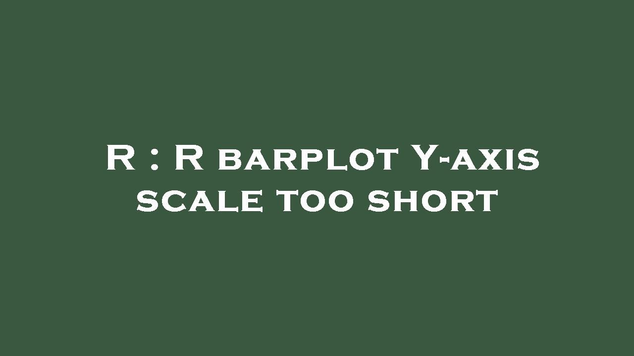 R : R barplot Y-axis scale too short - YouTube