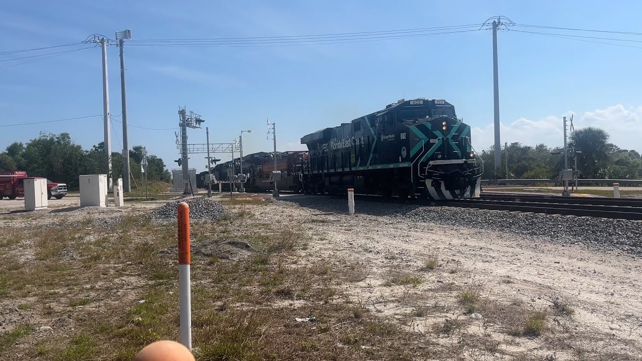 FEC TRAIN 206 @ Walton Rd Crossing @ 3:24pm 3/14/25 676 axles long ...