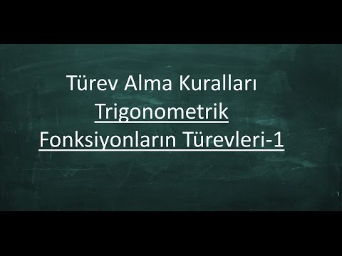 Trigonometrik Fonksiyonların Türevi-1