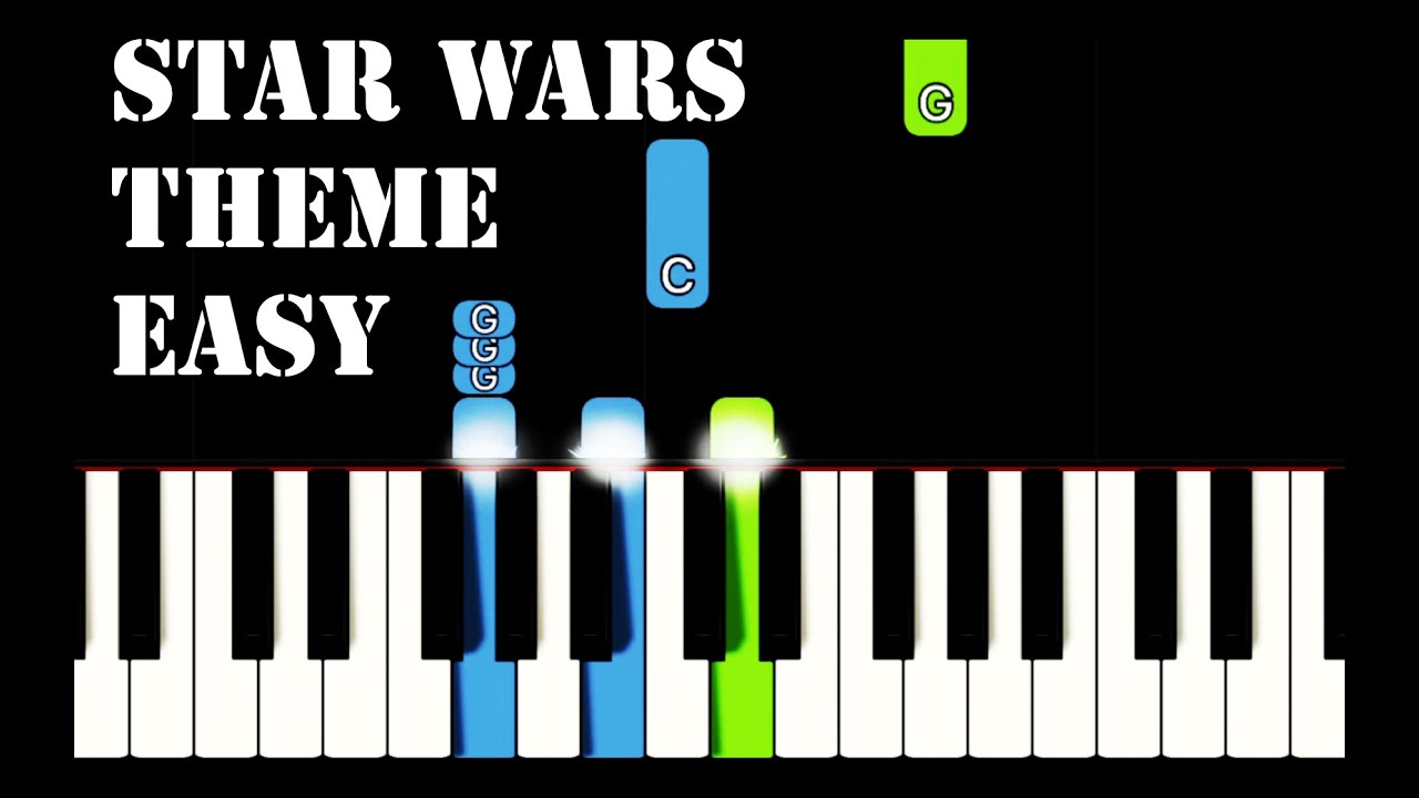 Star Wars Theme Easy piano version - YouTube