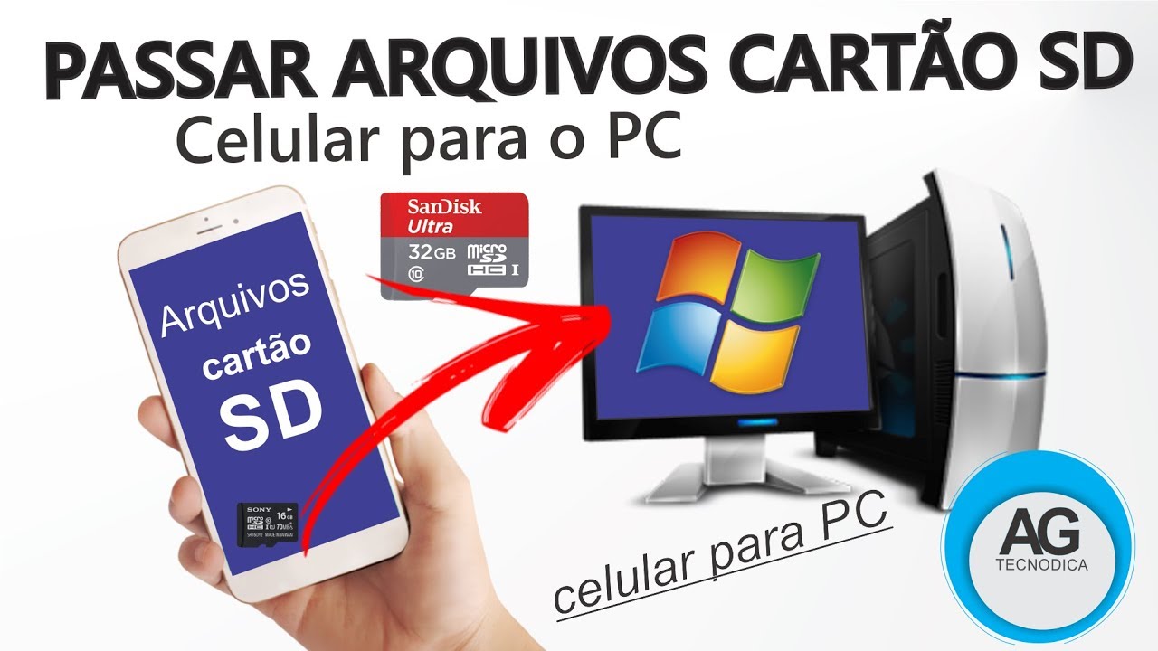 Como Passar arquivos do cartão SD do celular para o PC - YouTube