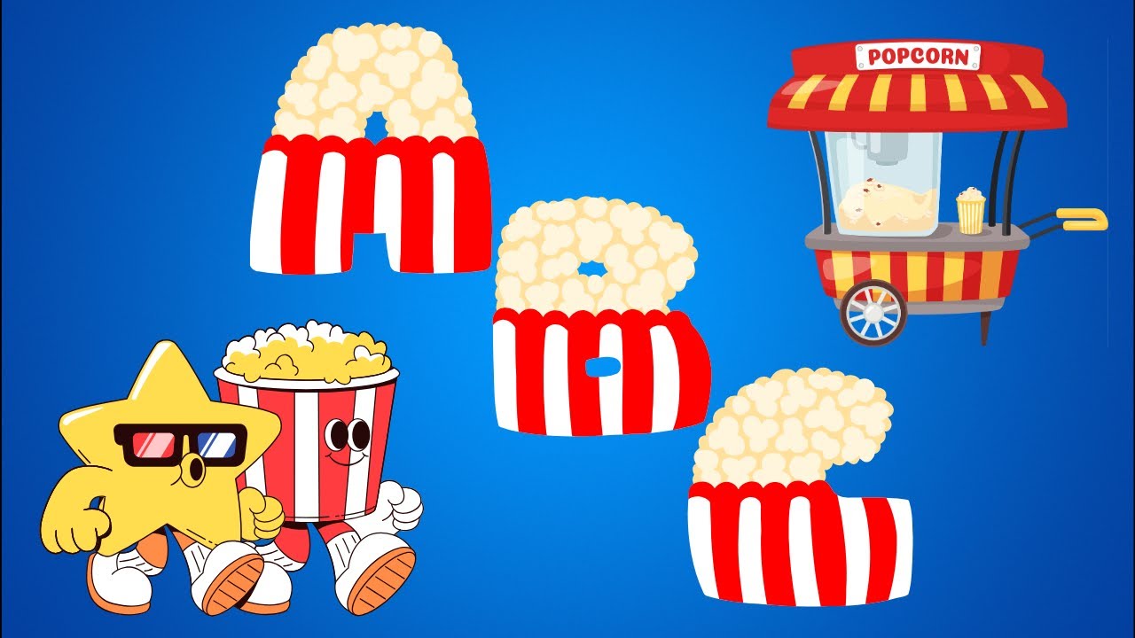 Alphabet Song with Popcorn 🍿 | Fun ABC Phonics for Kids & Toddlers ...