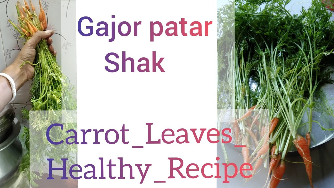 Gajor patar Shak #Carrot_Leaves_Healthy_Recipe#Deepadutta# ...