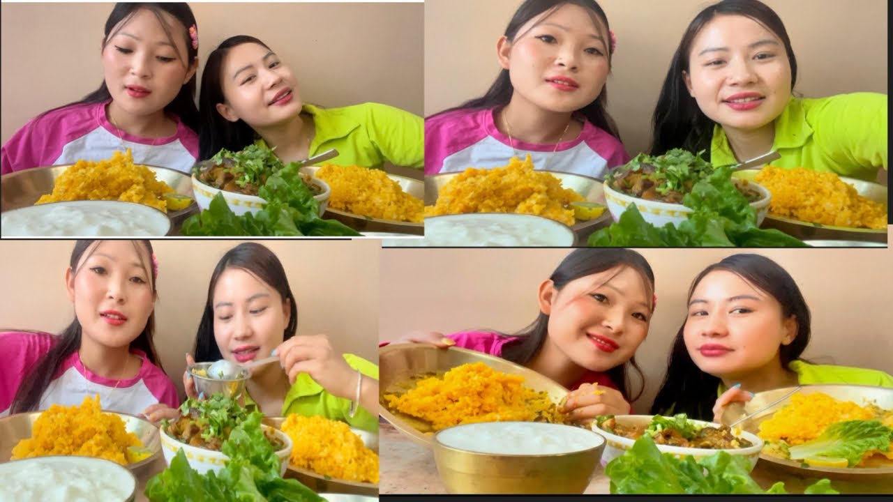 Corn rice with pork delicious curry 🍛mukbang ️ with my bestfriend # ...