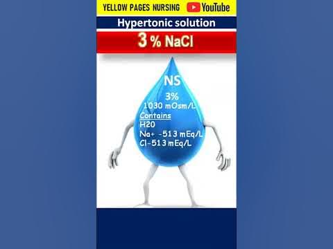 3% Sodium Chloride solution | 3% NS | Hypertonic solution - YouTube