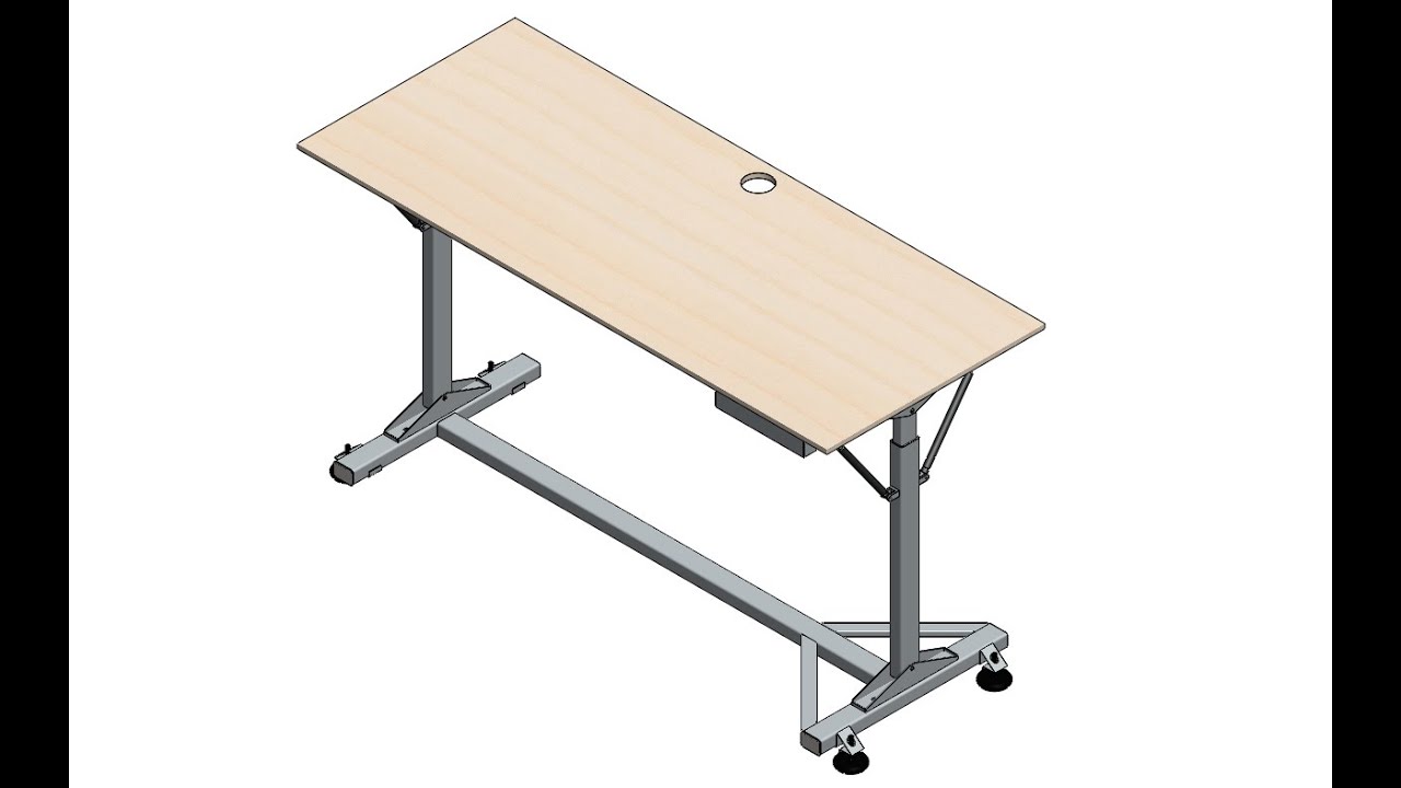 Height & Angle Adjustable Desk (Table) - YouTube