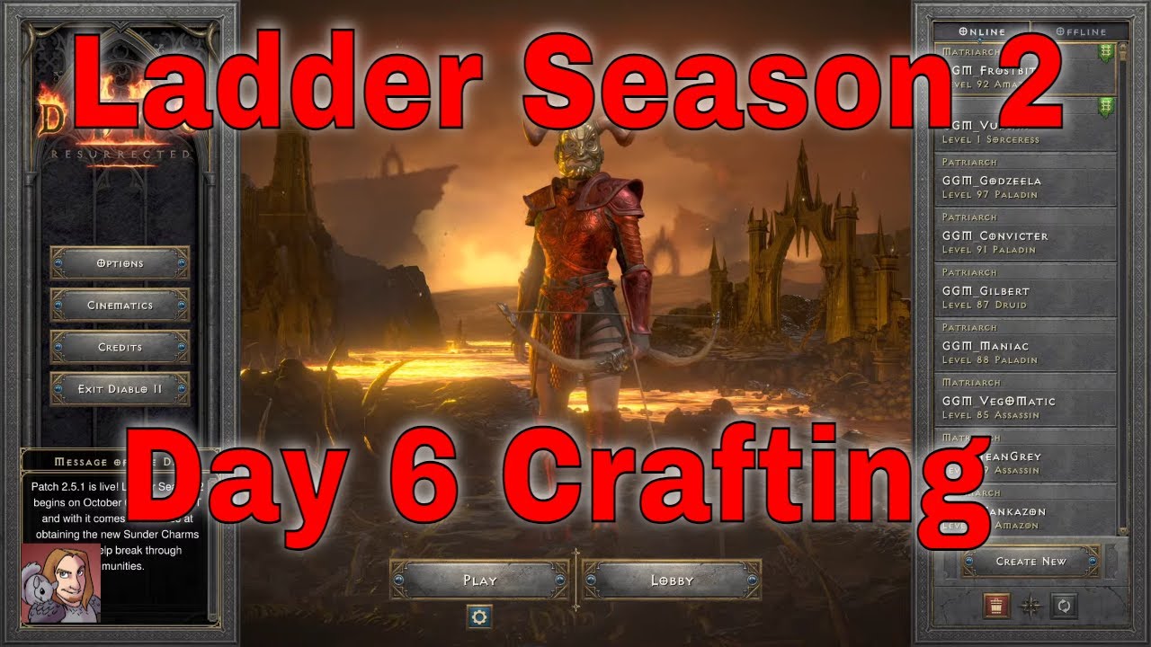 D2R 2.5 Ladder S2 Day 6 (Let's Get Crafting) - YouTube