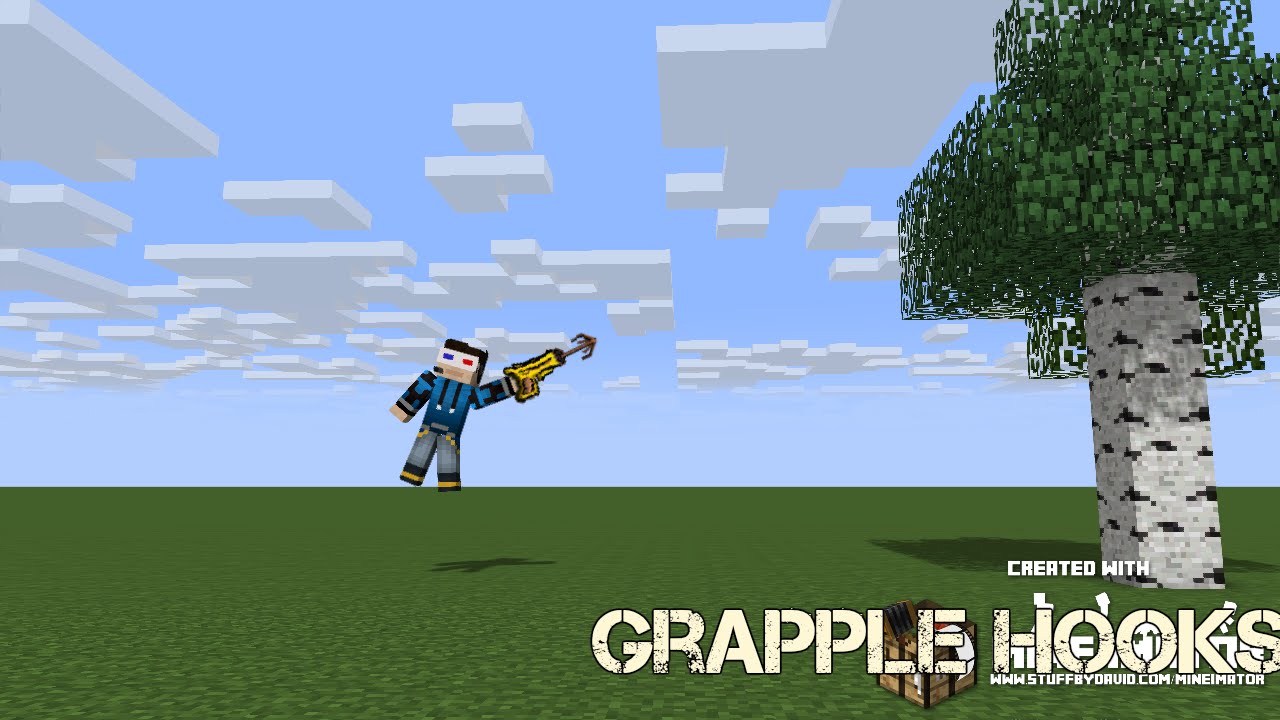 GRAPPLE HOOKS MOD| MINECRAFT - YouTube