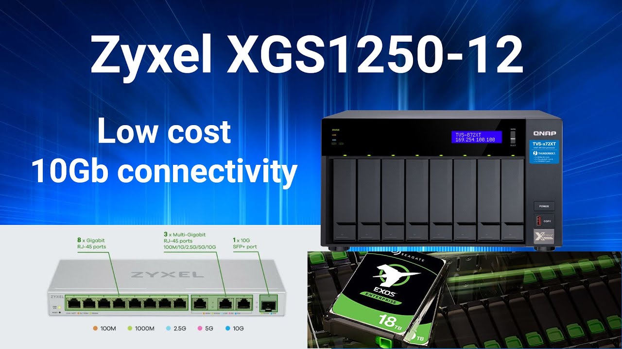 Network upgrade with a 10g Zyxel switch XGS1250-12 - YouTube