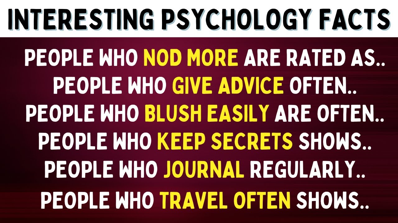 50 Interesting Psychology Facts About Human Behaviour — Part 2 - YouTube