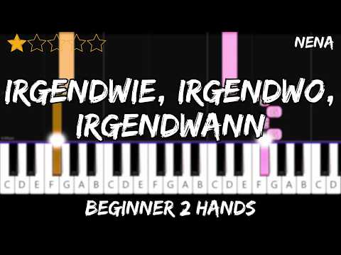 Nena - Irgendwie, irgendwo, irgendwann - Easy Beginner Piano Tutorial - For 2 Hands