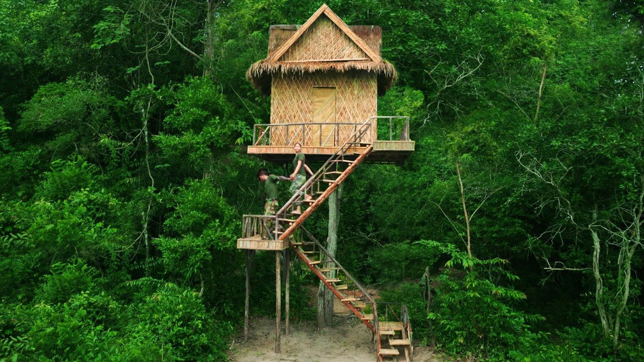 Survival Action Solo Camping Living Off Grid Building A Private Luxury ...