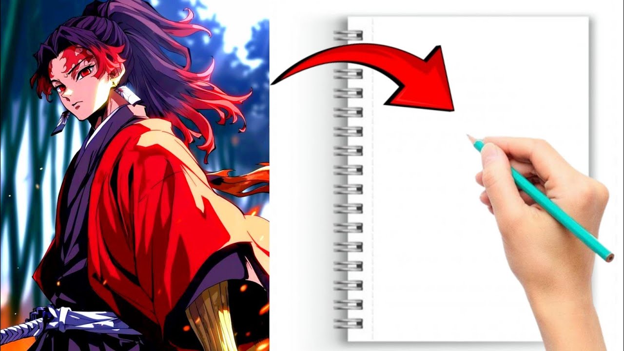 How to Draw Yoriichi Tsugikuni - [Kimetsu no Yaiba] anime drawing ...