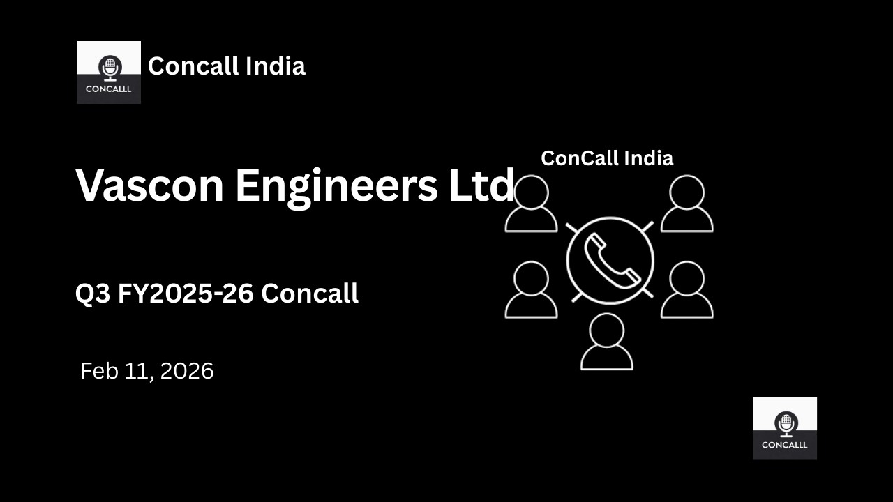 Vascon Engineers Ltd Q3 FY2025-26 Concall - YouTube