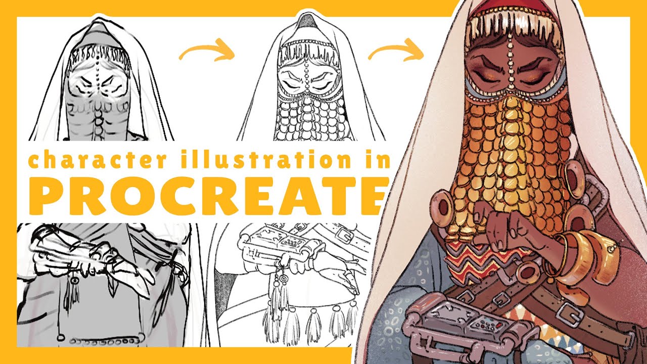 Creating a character illustration from start to finish in Procreate ...