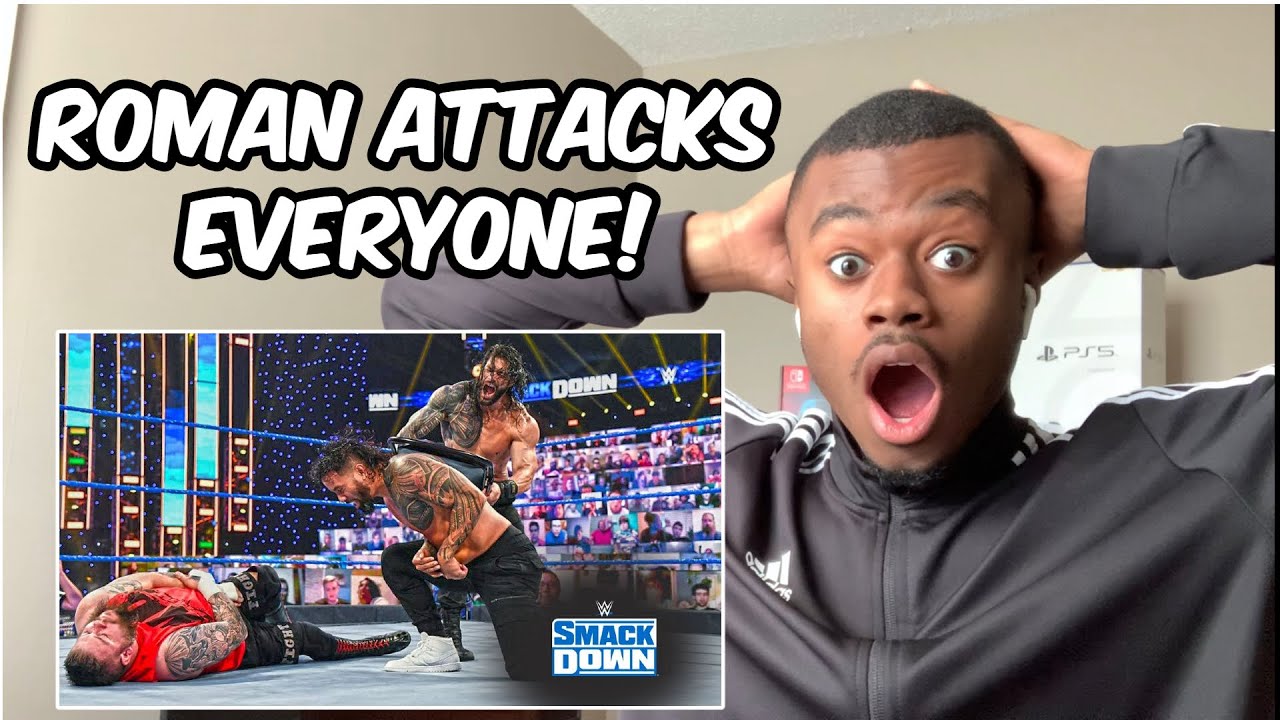 Roman Reigns Attacks Kevin Owens Jey Uso And Otis On Smackdown