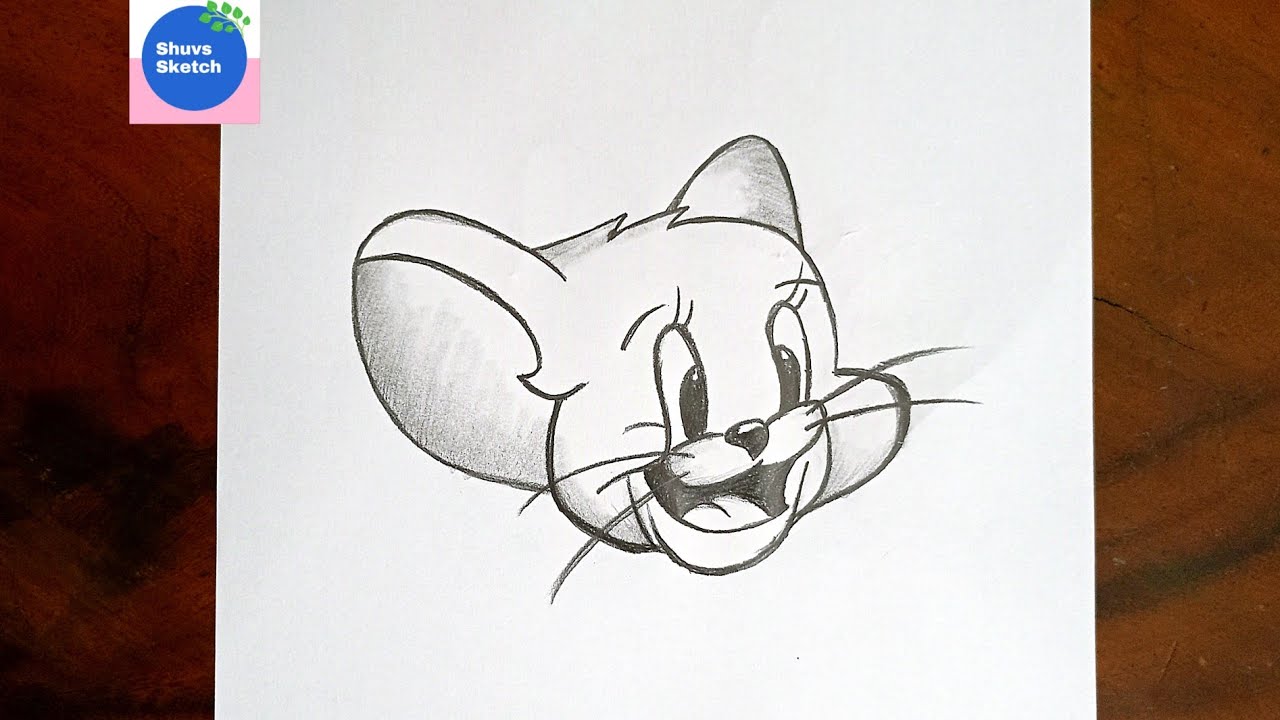 How to Draw Jerry the Mouse || Jerry Sketch Tutorial || Jerry Drawing ...