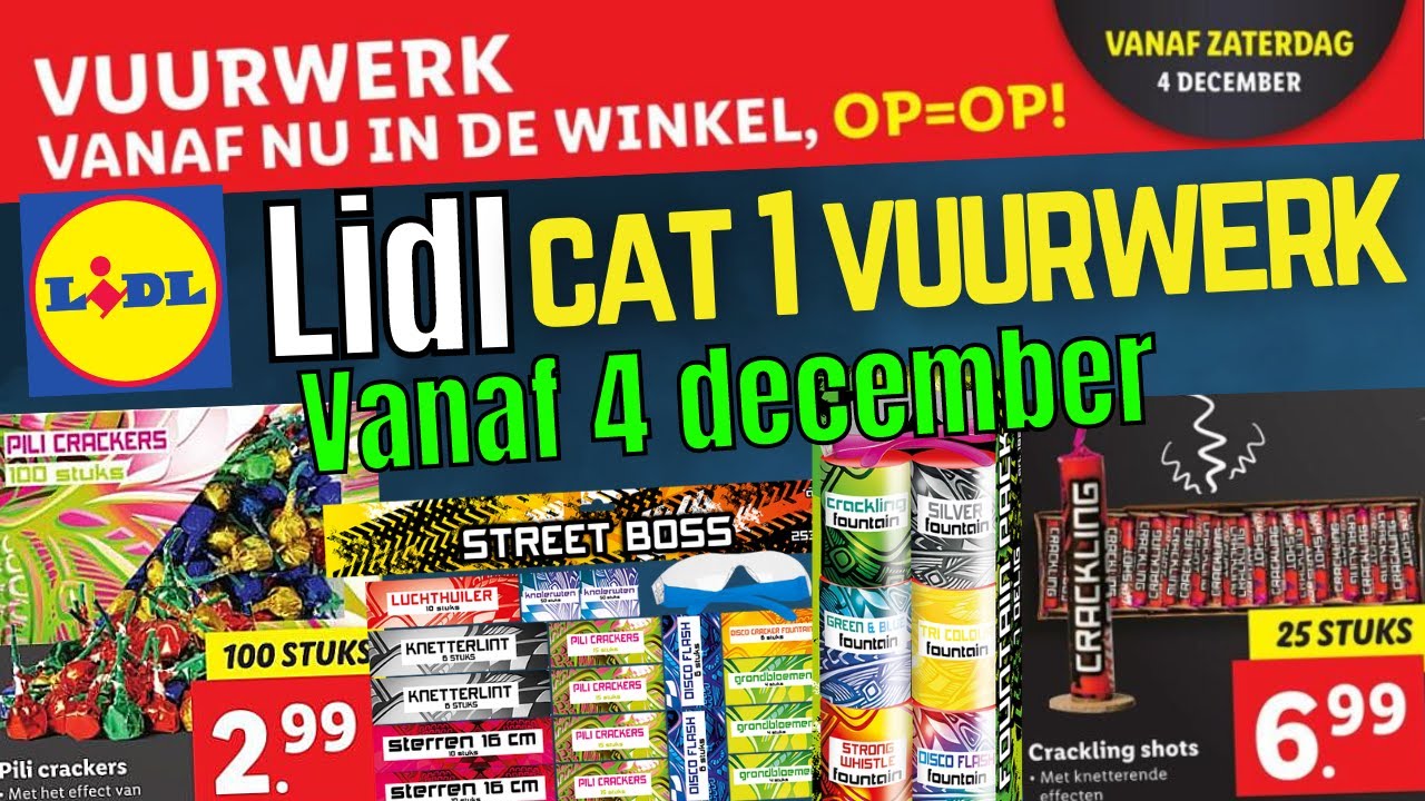 Categorie 1 vuurwerk Lidl folder 2021 | Vanaf 4 december - YouTube