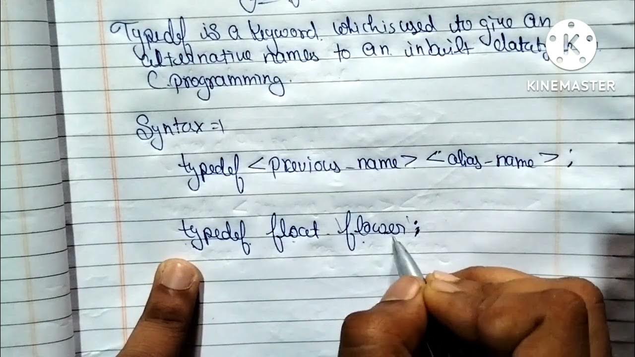 typedef in C | c programming - YouTube