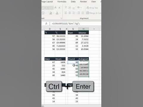 How to Convert Measurement Unit In Excel #excel #exceltutorial - YouTube