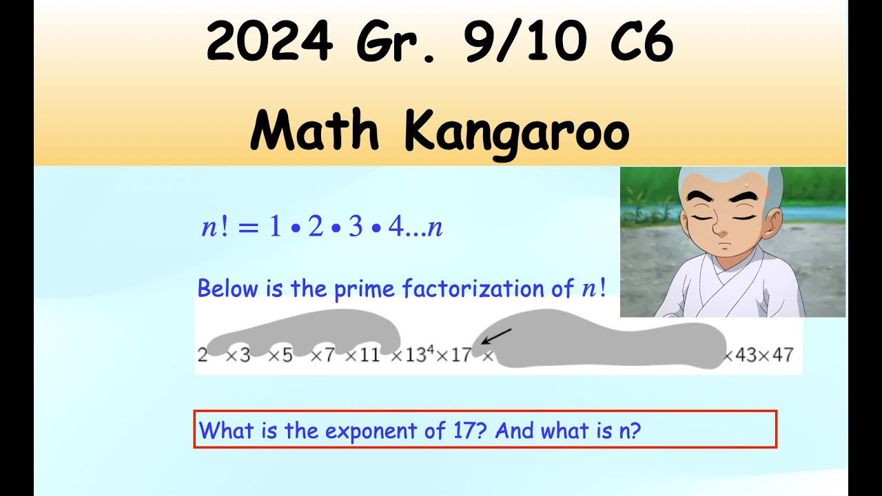 English 2024 Gr. 9/10 C6: Mathe Känguru, Känguru der Mathematik, Kangaroo math, logic, 袋鼠数学, 数学 ...