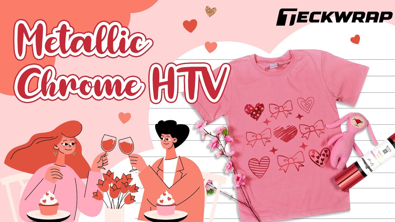 Valentine's Day Gift Idea | DIY T-shirt With Metallic Chrome HTV - YouTube