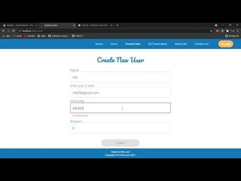 Basic Banking System Using ReactJS | Firebase | NodeJs| Material-ui ...