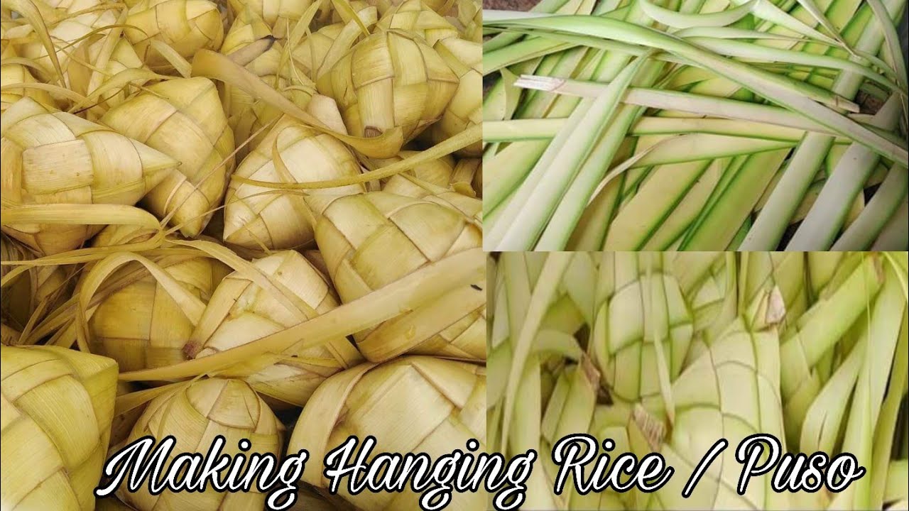 HOW TO MAKE HANGING RICE PUSO USING COCONUT LEAVES Inday Grace how-to-make-hanging-rice-puso-using-coconut-leaves-inday-grace