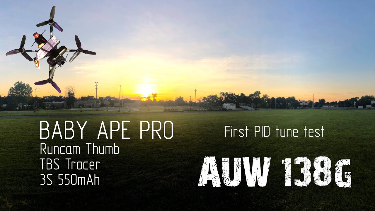 E69 - Baby Ape Pro 3" - First PID tune test - BF Default Rates - Runcam ...